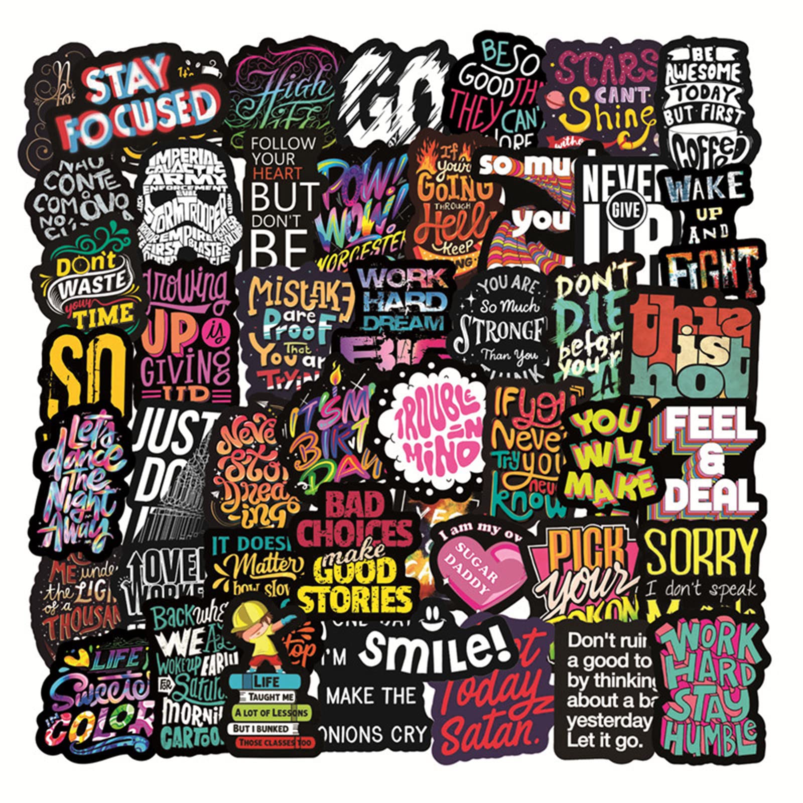 Snapklik.com : 200 Pcs Cute Stickers Inspirational Stickers ...