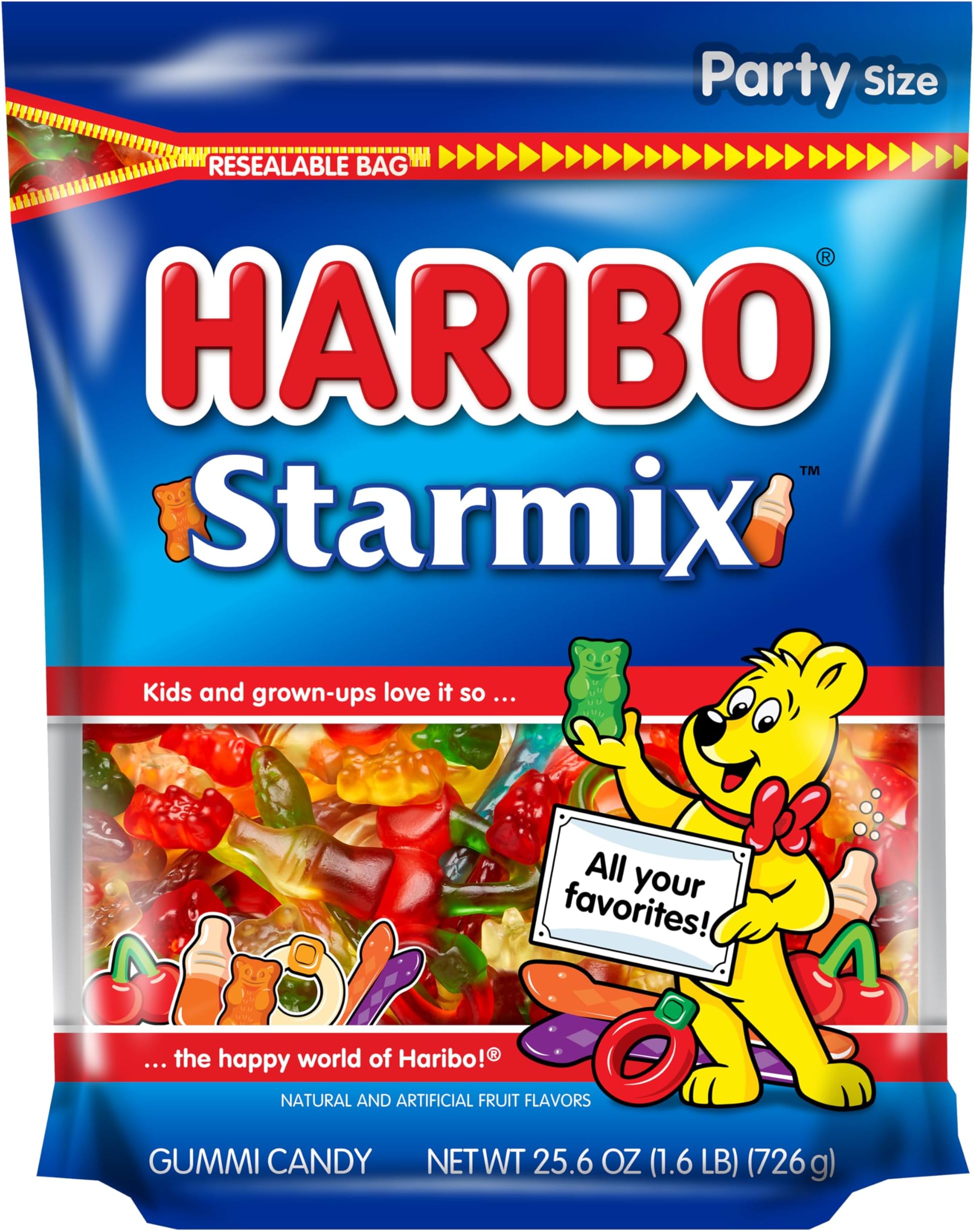 Amazon.com : HARIBO Gummi Candy, Starmix Gummy Candy, 25.6 Ounce ...