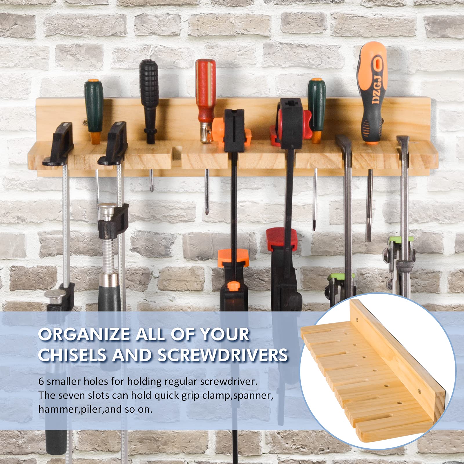 ikkle Screwdriver Holder, Wall Mounted Tool Storage Organizer, Pliers ...