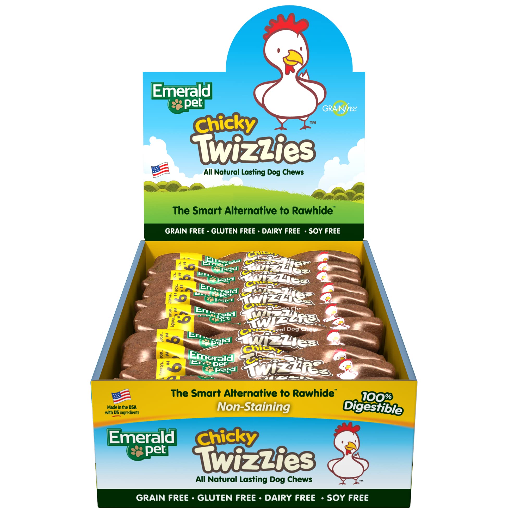 Amazon.com : Emerald Pet Twizzies Rawhide Free 100% Digestible Natural ...