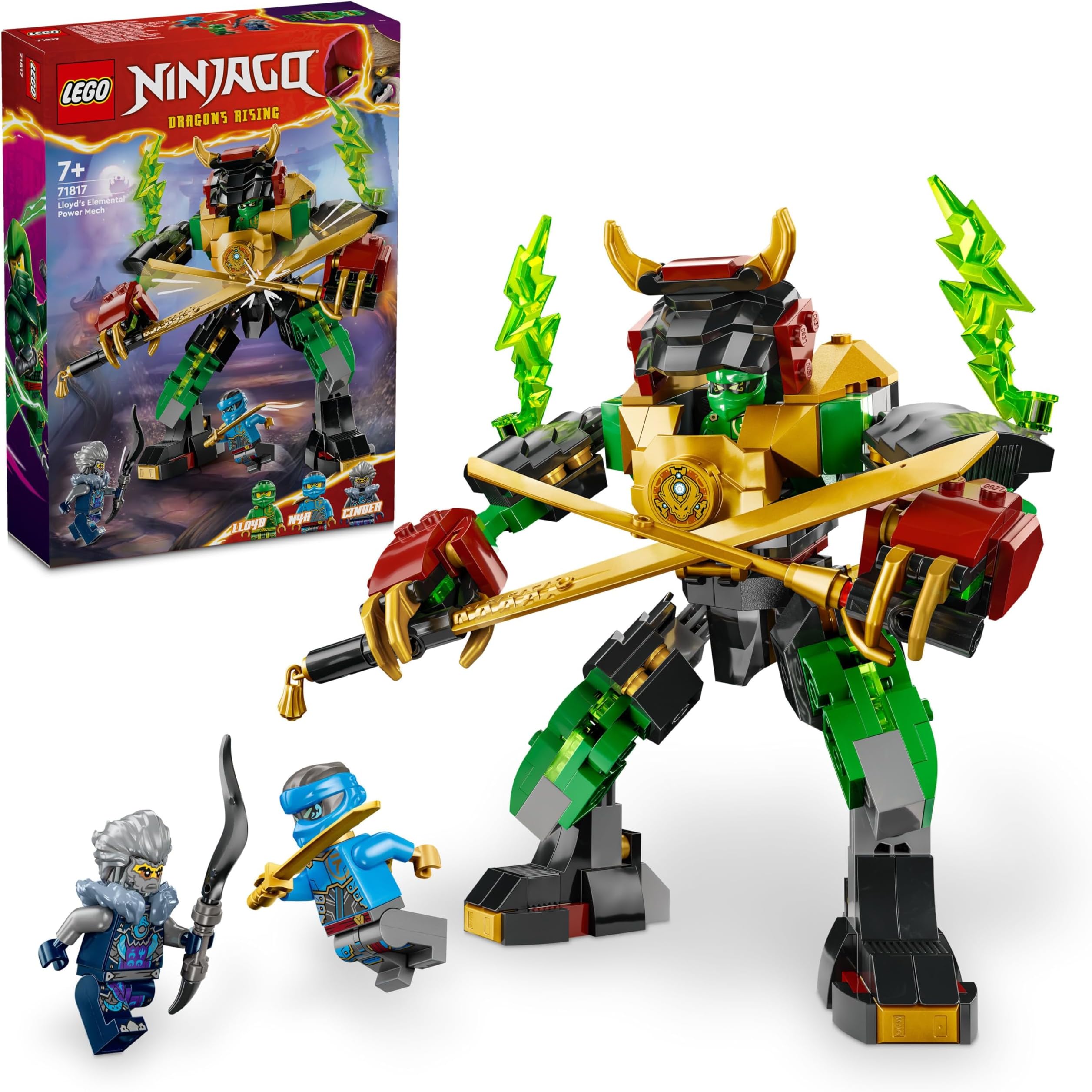 LEGO NINJAGO Lloyd’s Elemental Power Mech Action Figure Toy 71817 ...