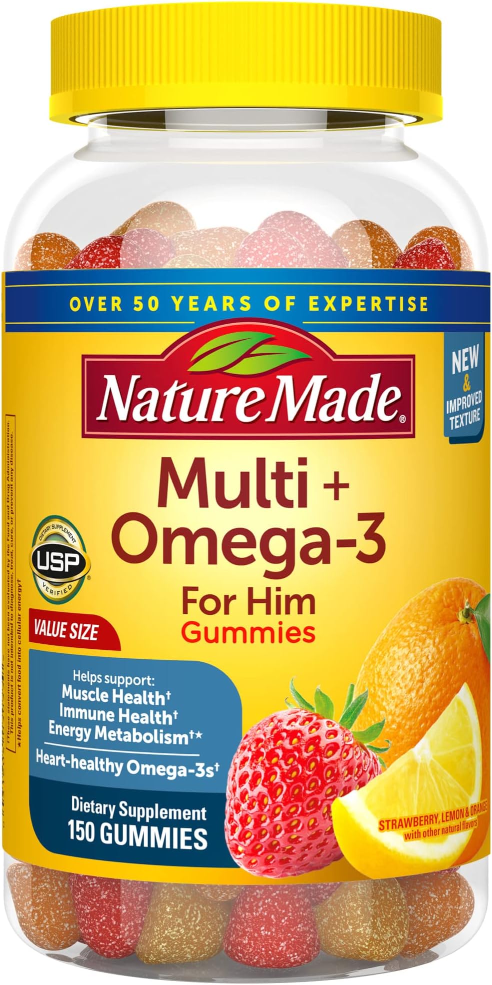 Amazon.com: Nature Made Multivitamin for Him with Omega-3, Mens ...