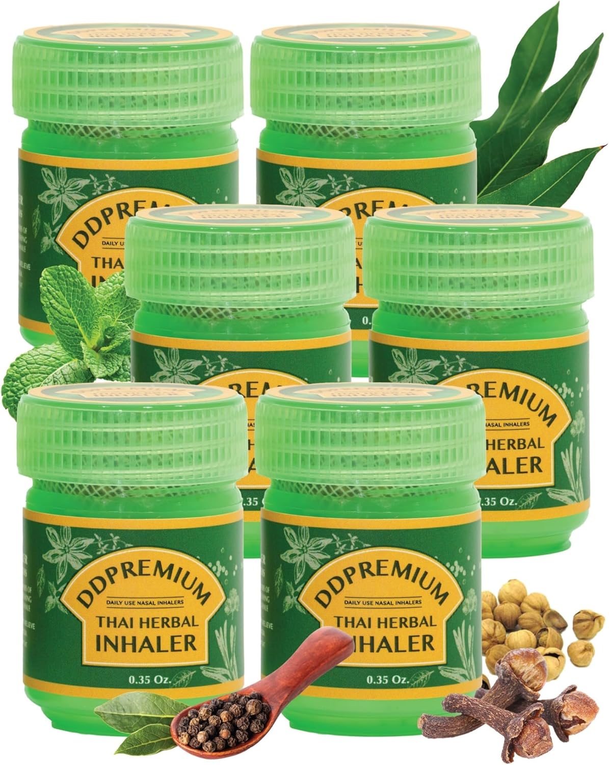 Amazon.com: DDPremium Herbal Inhaler with Menthol & Essential oil ...