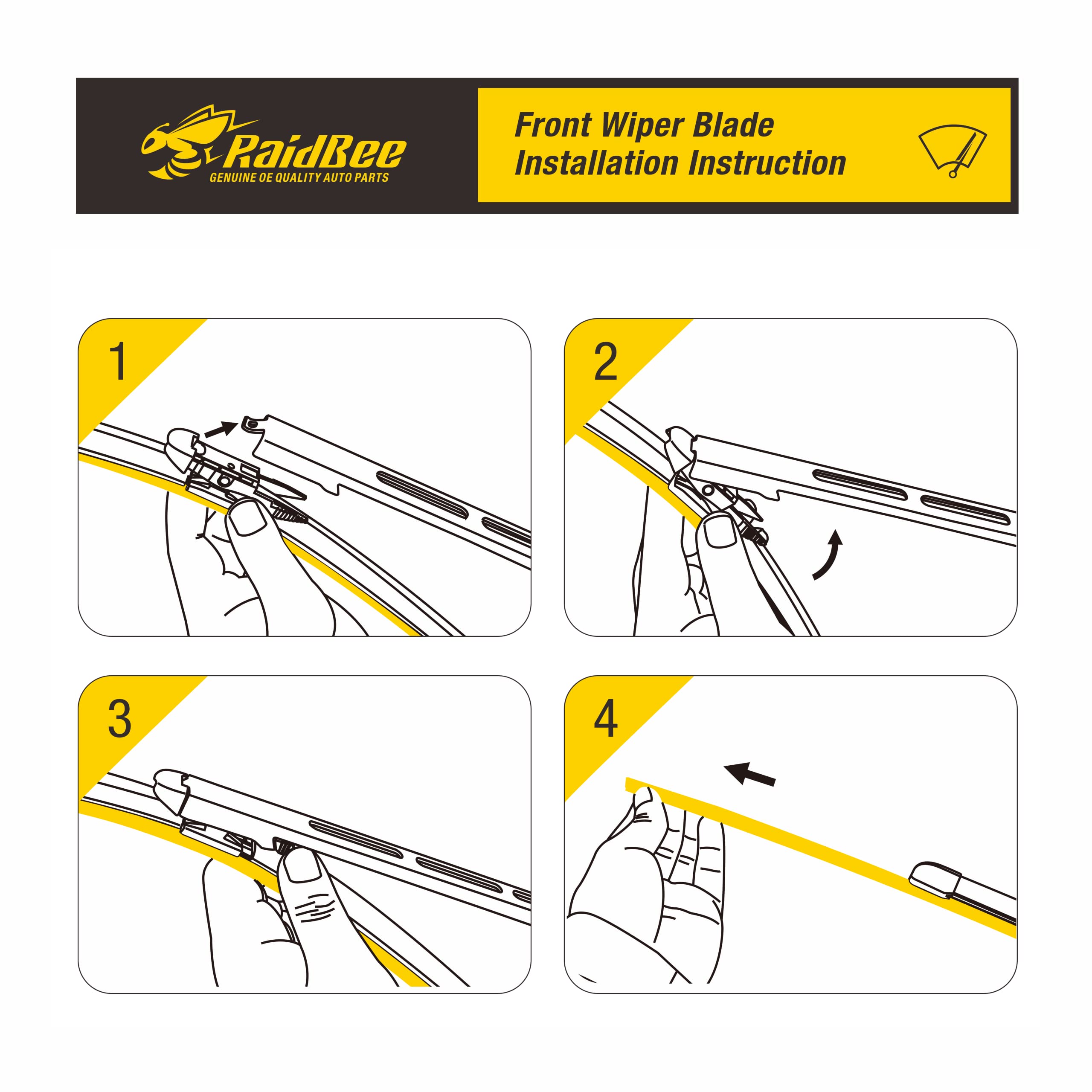 Snapklik.com : RaidBee Oem Windshield Wipers Blades Replacement For ...