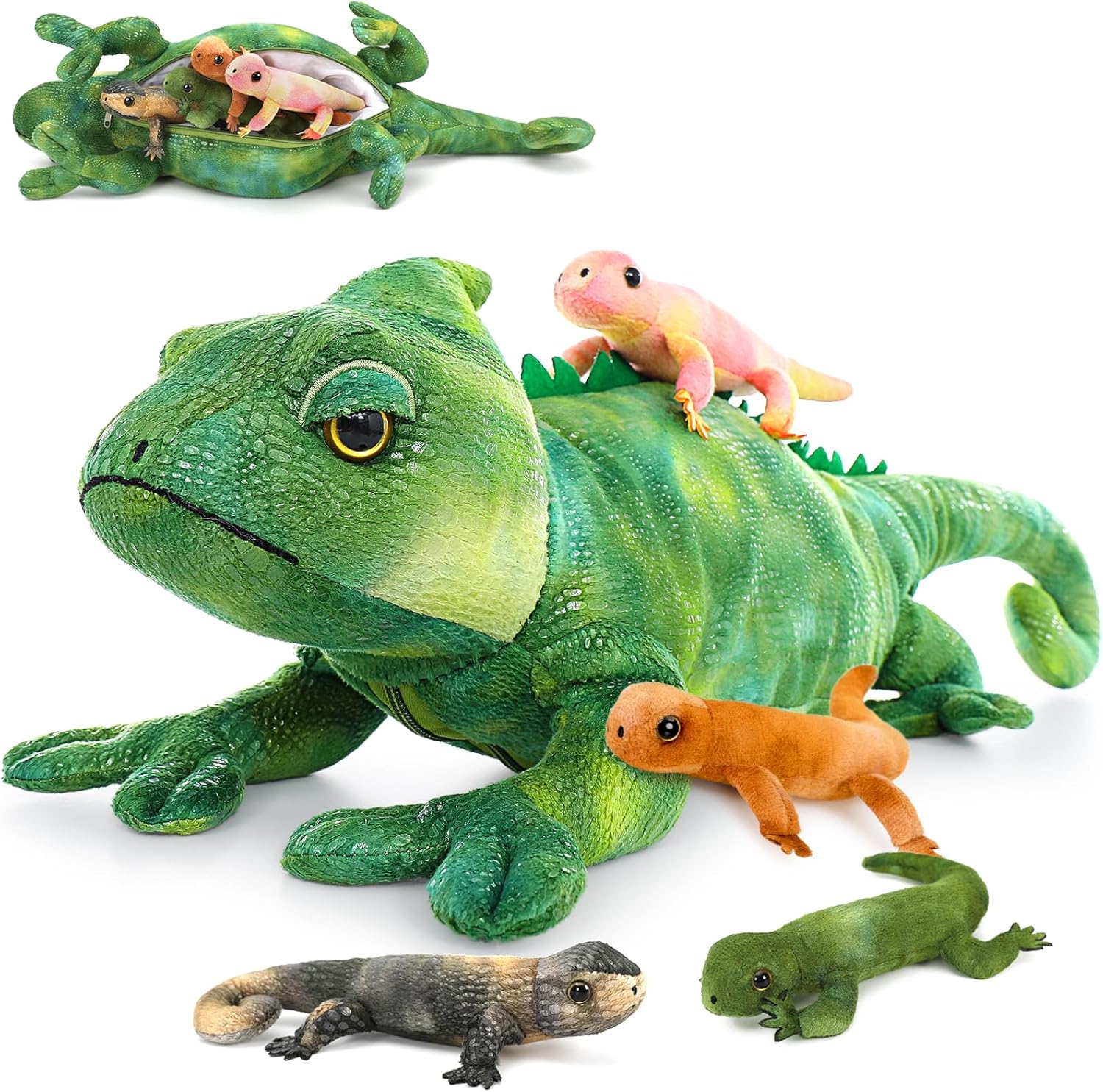Amazon.com: MorisMos Lizard Stuffed Animals,Chameleon Stuffed Animal ...