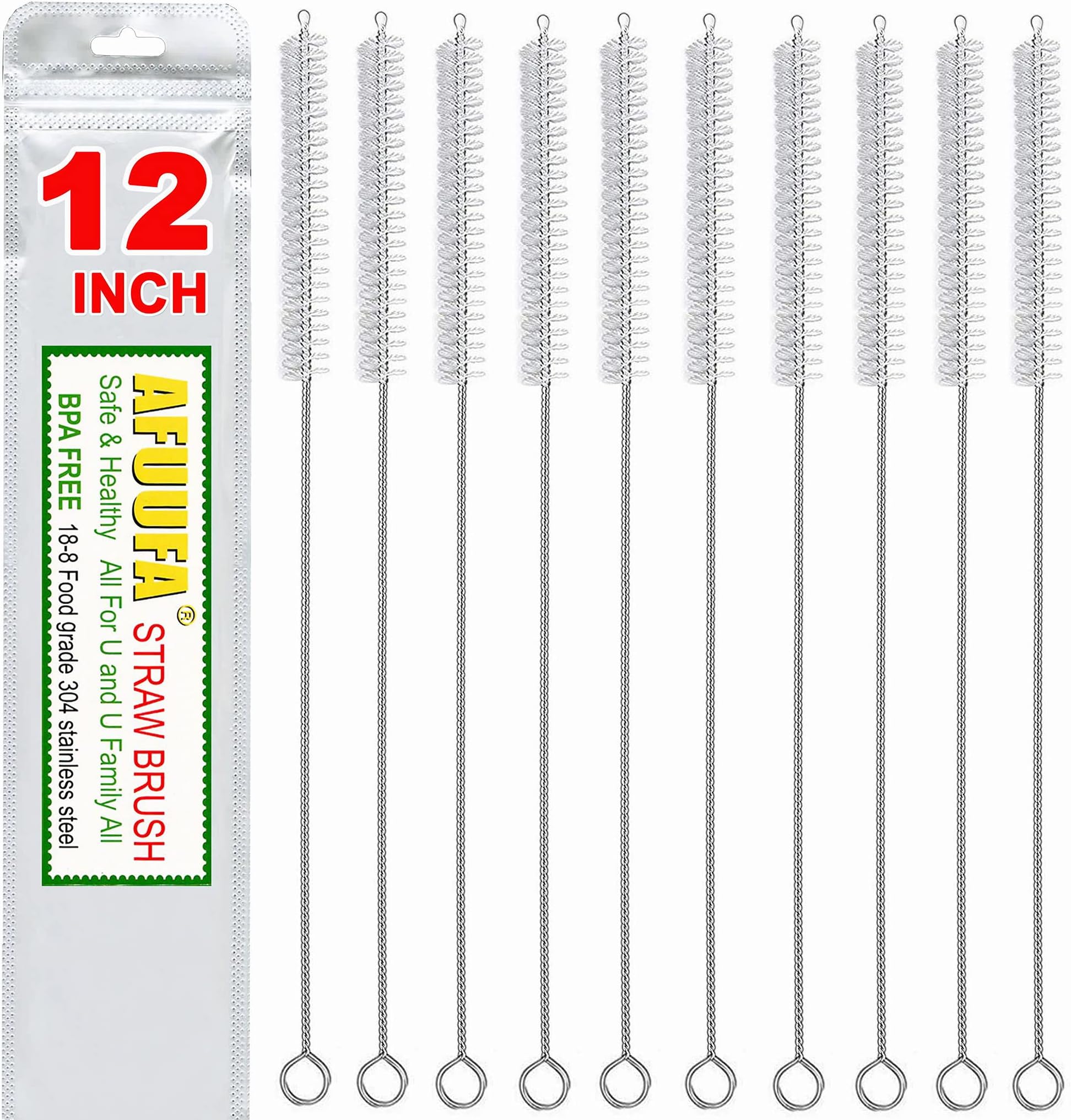 Amazon.com: Long Straw Cleaner Brush Extend 10 inch, Wide 10mm diam ...