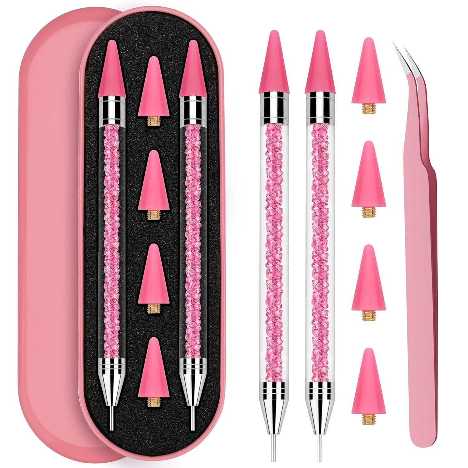 Amazon.com: Rhinestone Picker Tool, 2 Rhinestone Applicator Tool Wax ...