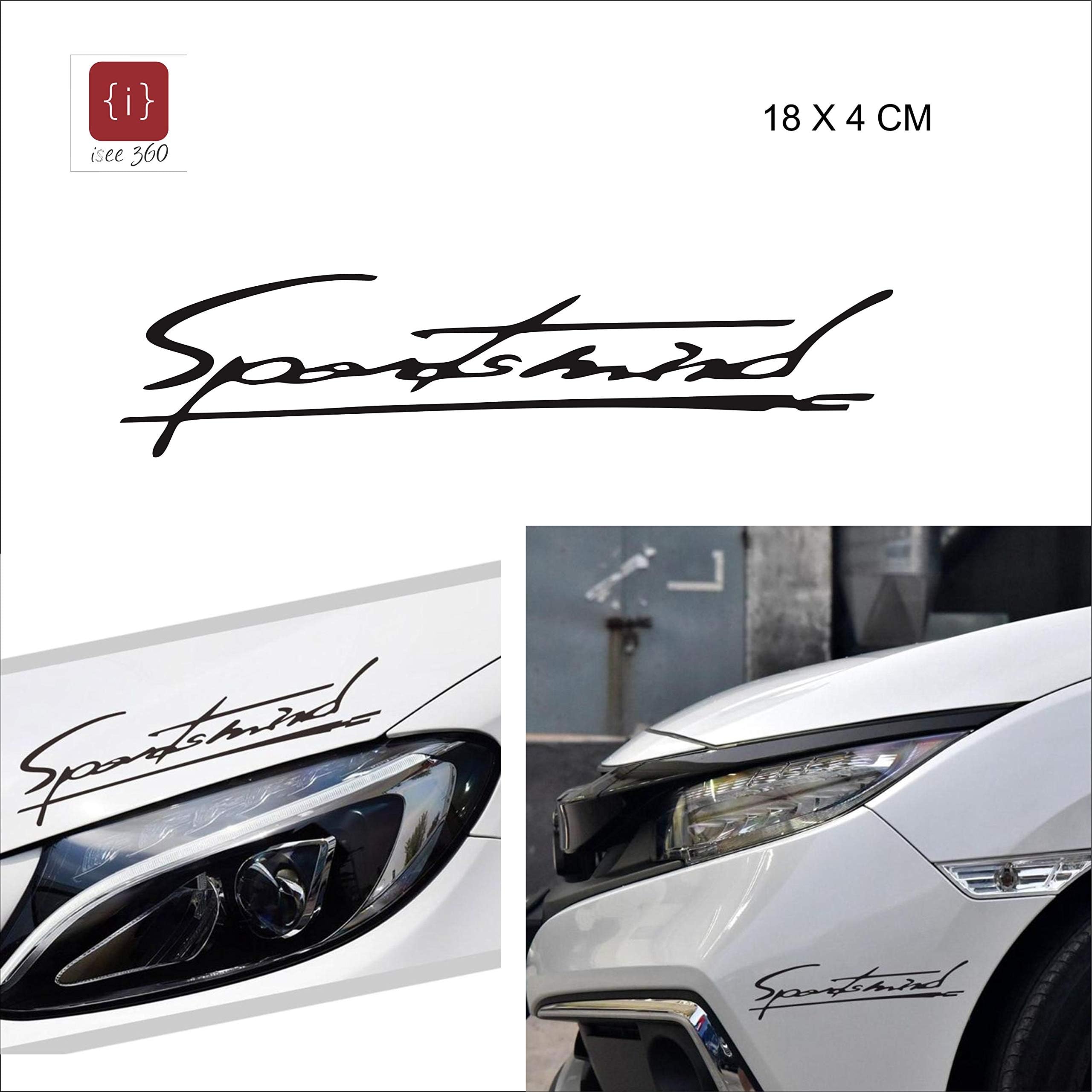 ISEE 360® Sports Mind Standard Sports Car Stickers Exterior Decorative ...