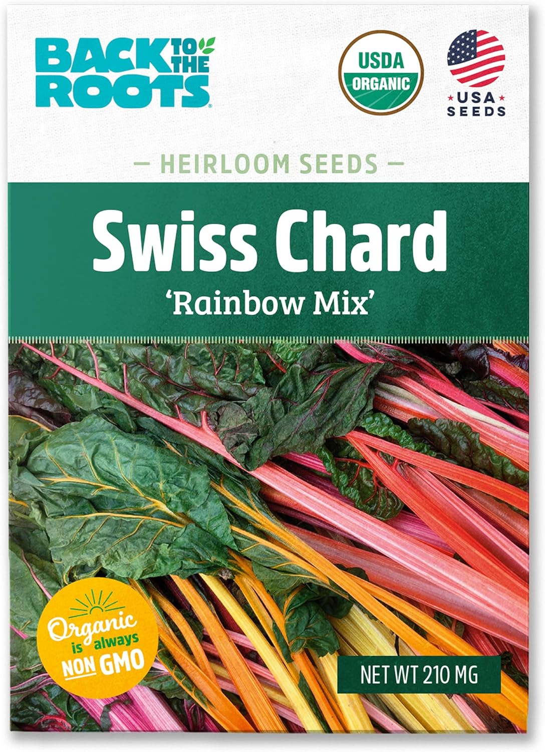 Amazon.com : Back to the Roots 100% Organic Seed Packet - Swiss Chard ...