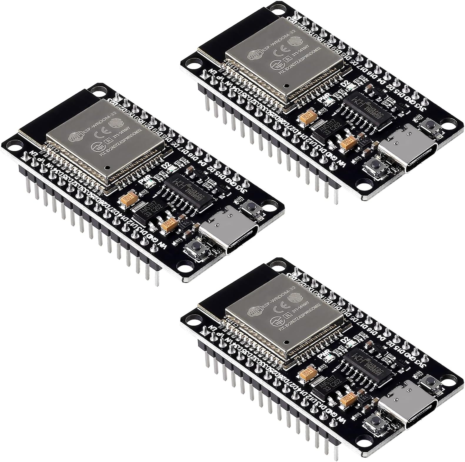 Amazon.com: 3PCS ESP32 Type C Development Board ESP32S Type-C USB WiFi + Bluetooth ESP-WROOM-32 ...