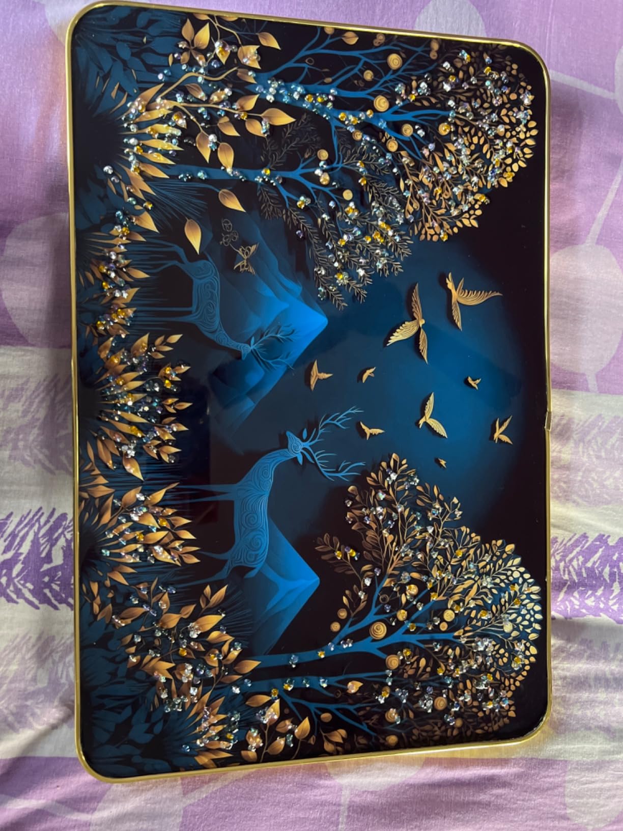 Masstone Decorative Wall Painting with Crystal Embedded High Gloss ...