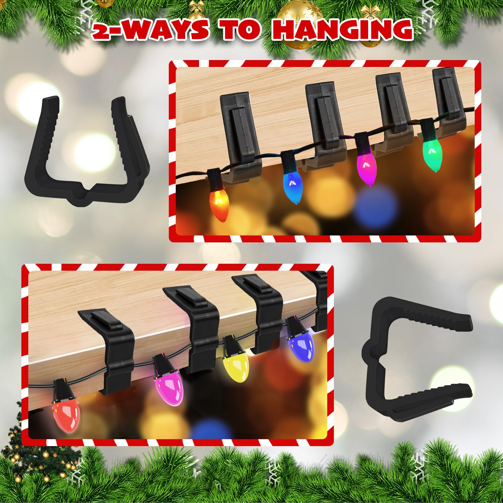 Snapklik.com : Heonay Christmas Light Hanger Clips Fascia Board Light ...
