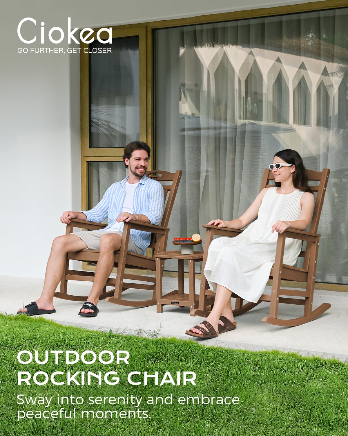 Snapklik.com : Oversized Rocking Chair Outdoor, HDPE Poly Rocking Chair ...