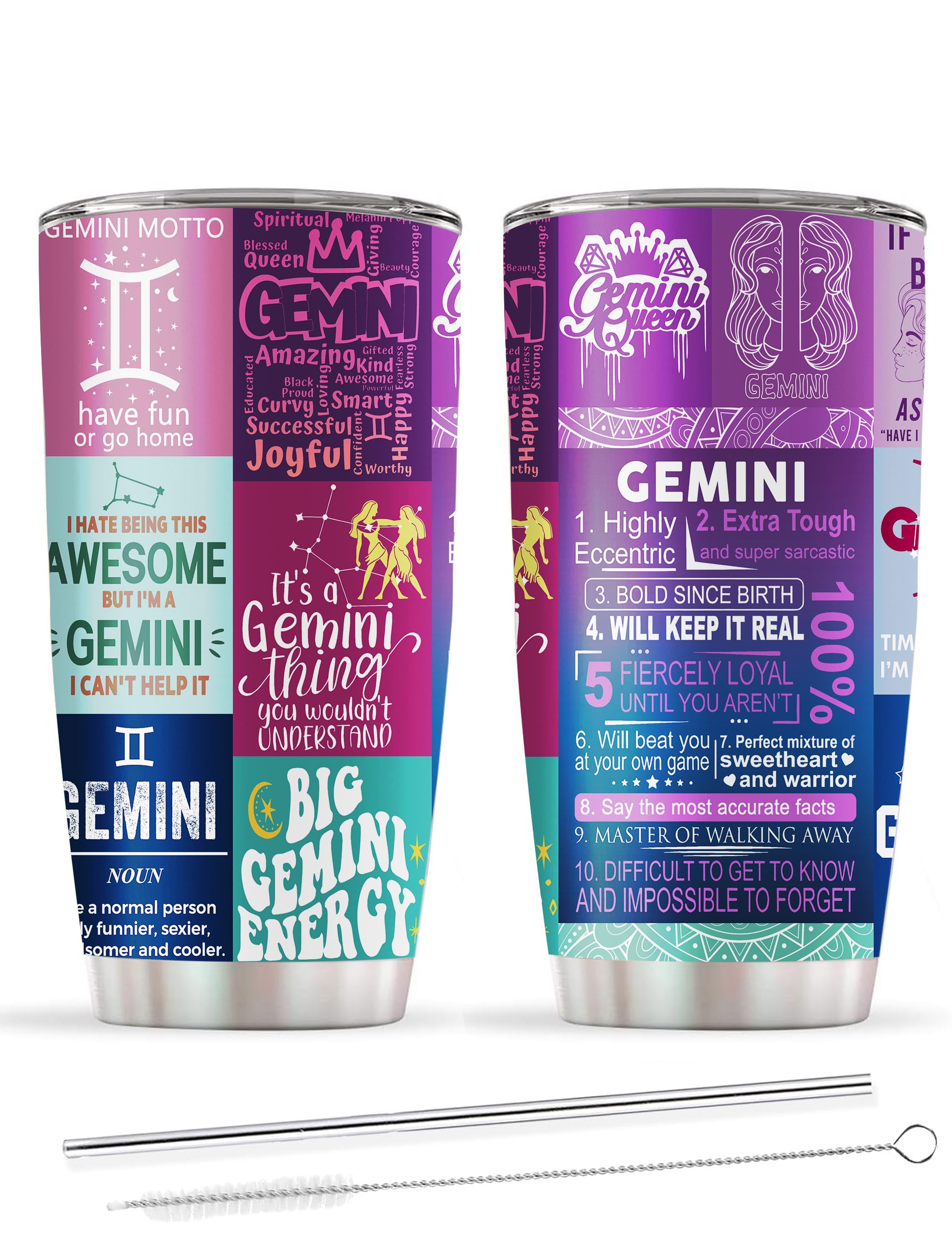 Amazon.com | Gemini Gifts for Women,Gemini Birthday Gifts Tumbler,Zodiac Gemini Cup, Astrology ...
