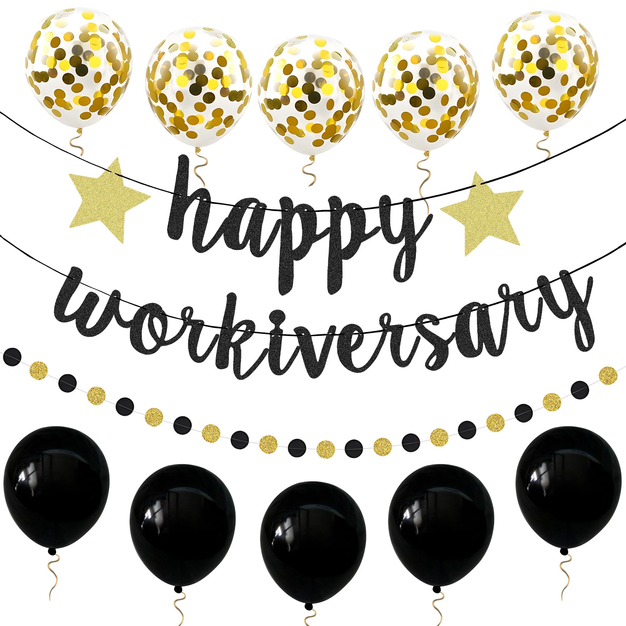 Amazon.com: Happy Work Anniversary Decorations Happy Workiversary ...