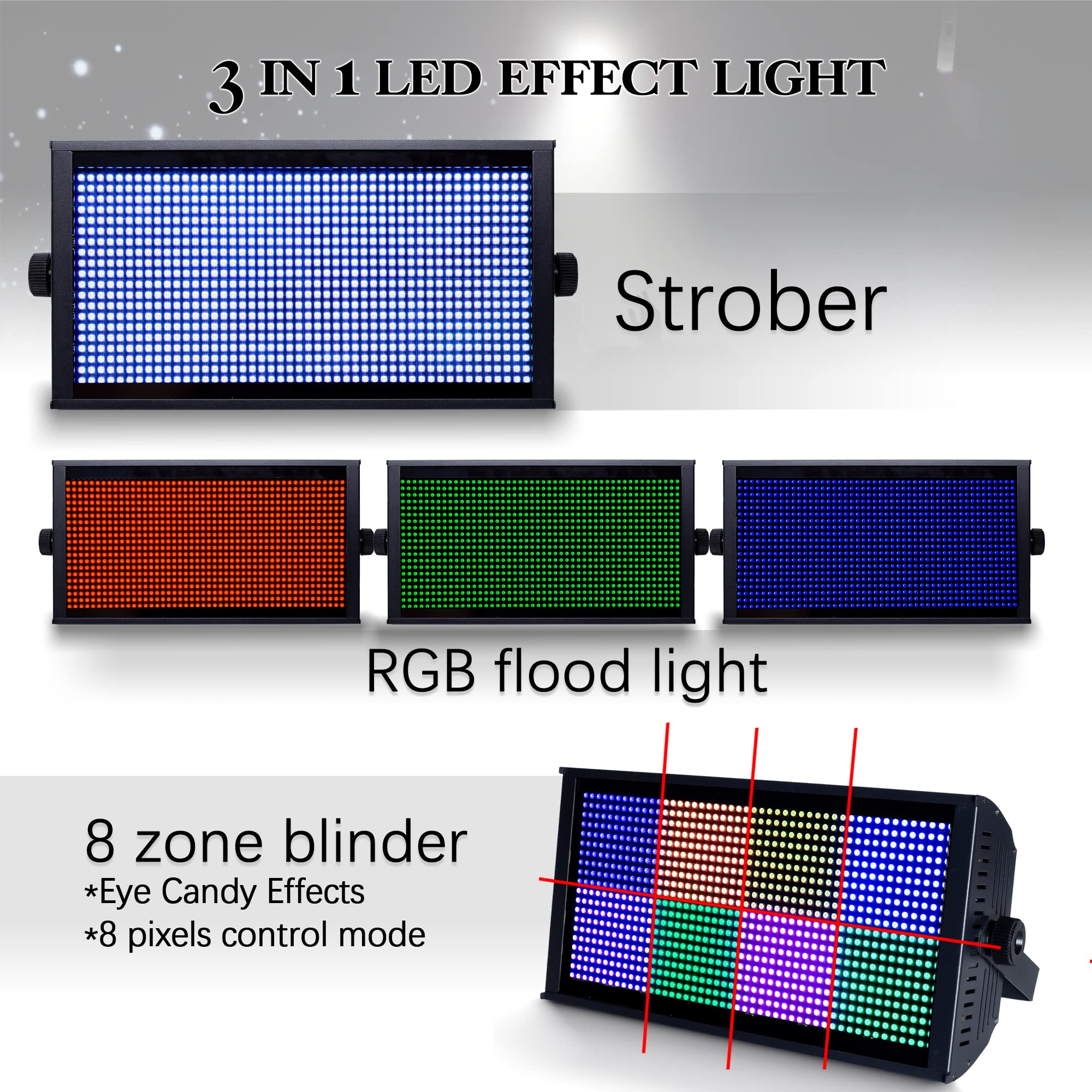 Snapklik.com : Pknight Stage Multifunctional LED Strobe/Flood/Blinder Light