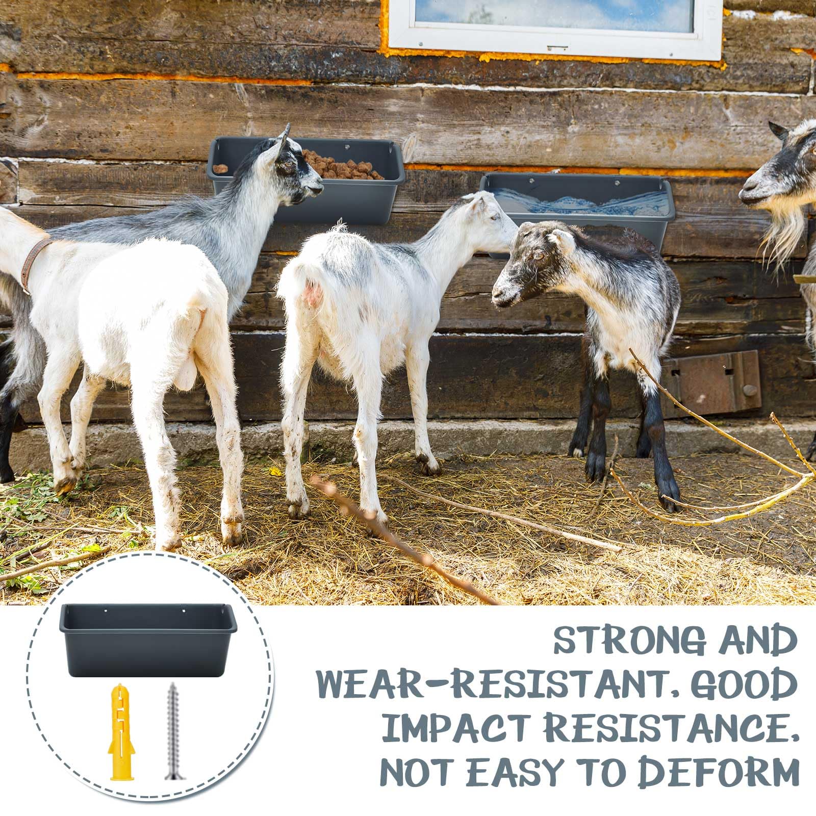 Hanging Chicken Feeders Goat Feeders Plastic Goat Feeder Supplies with ...
