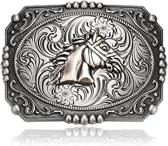 Amazon.com: BBOTEN Western Belt Buckle for Women Men, Cowboy Rodeo ...