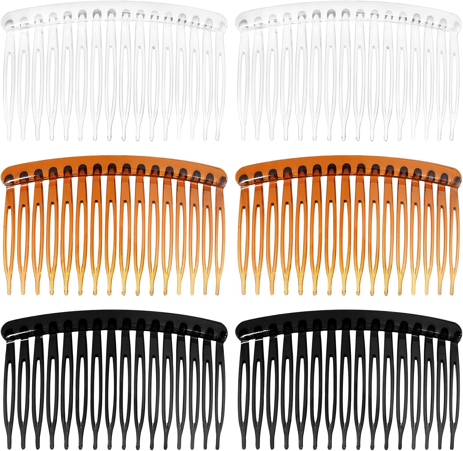 Hair Side Combs, 6 Pcs Plastic Hair Side Combs Hair Comb Twist Combs ...
