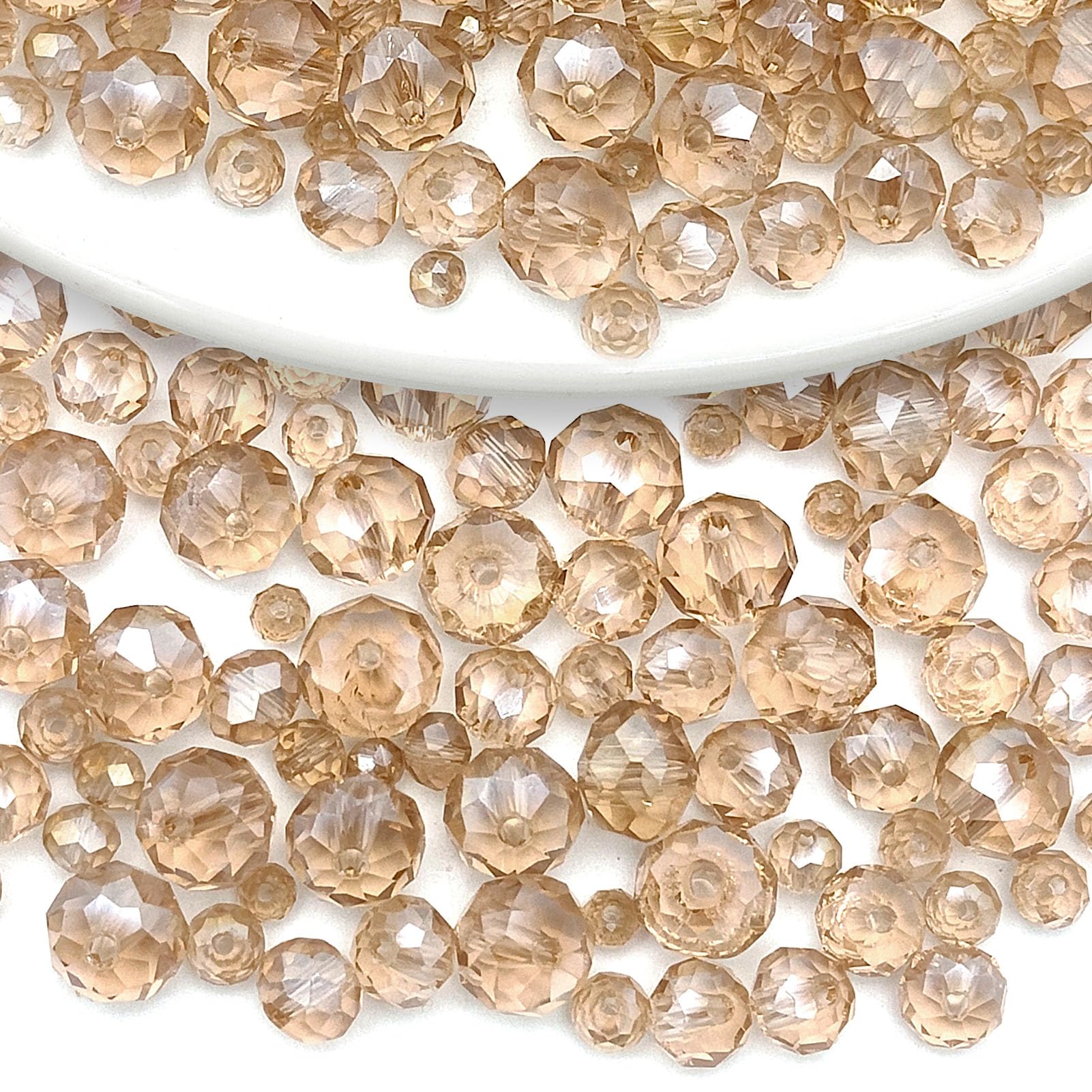 Amazon.com: 786pcs Crystal Glass Beads for Jewelry Making,Crystal ...