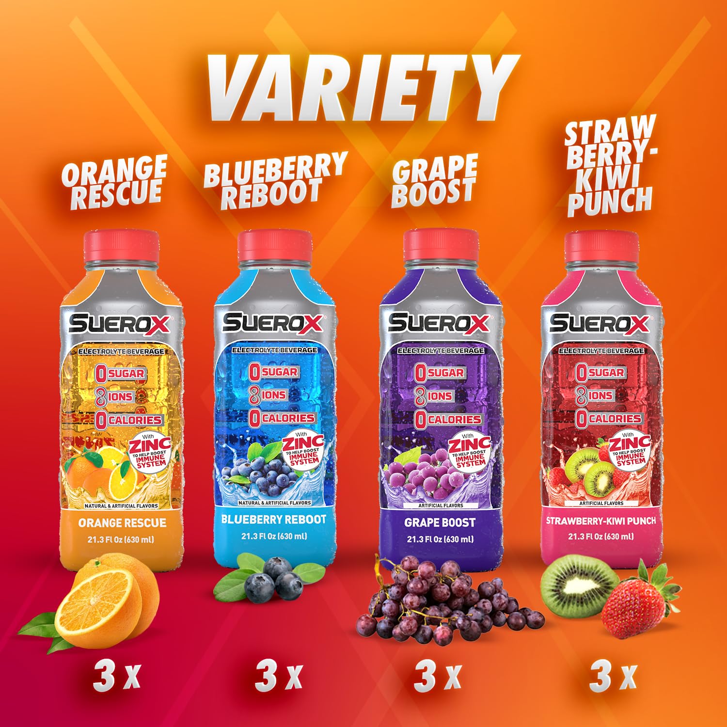 SUEROX ZERO SUGAR HYDRATION ELECTROLYTE DRINK, BLUEBERRY, 49% OFF