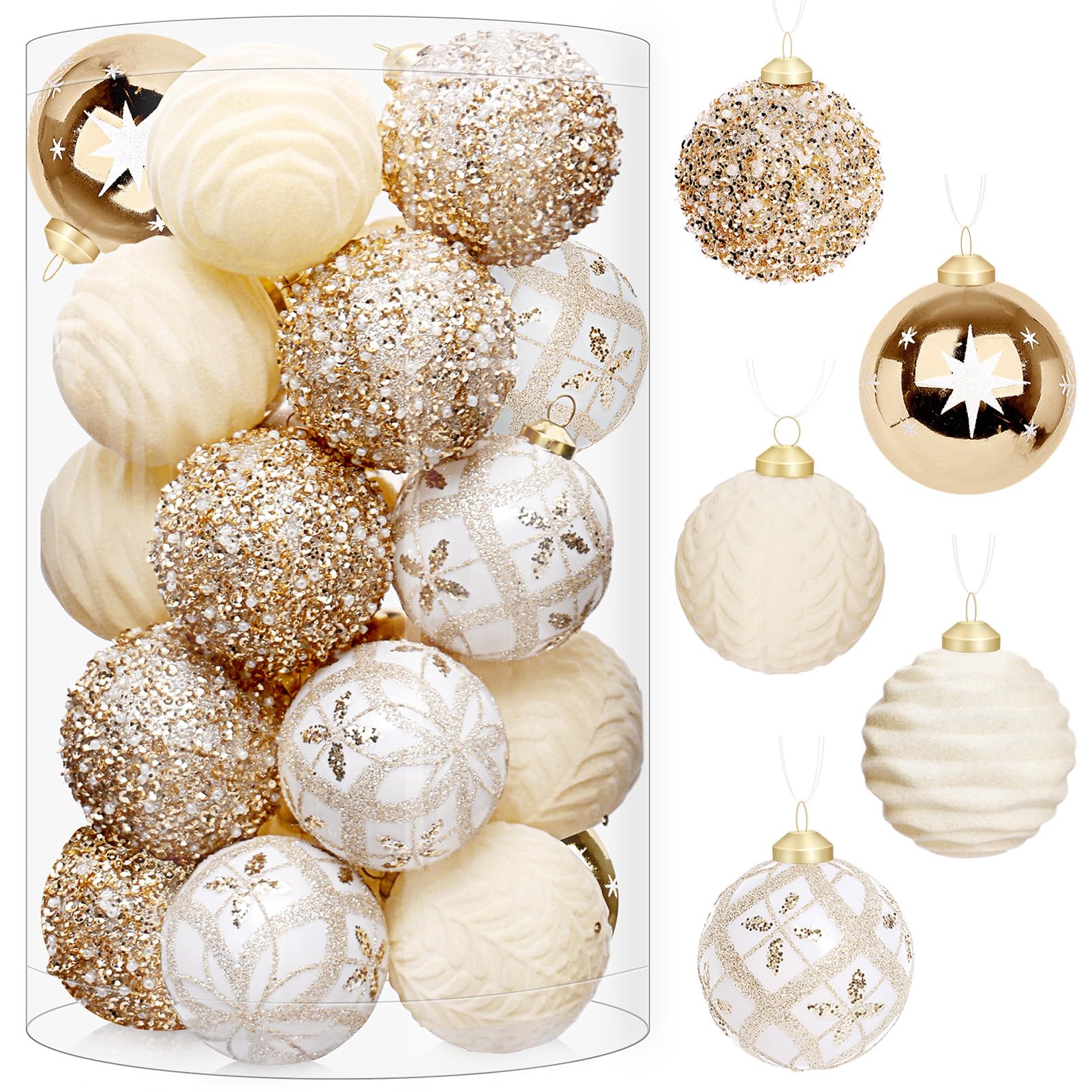 Amazon.com: FestiveBliss 25 Pcs Christmas Ball Ornaments for Xmas ...