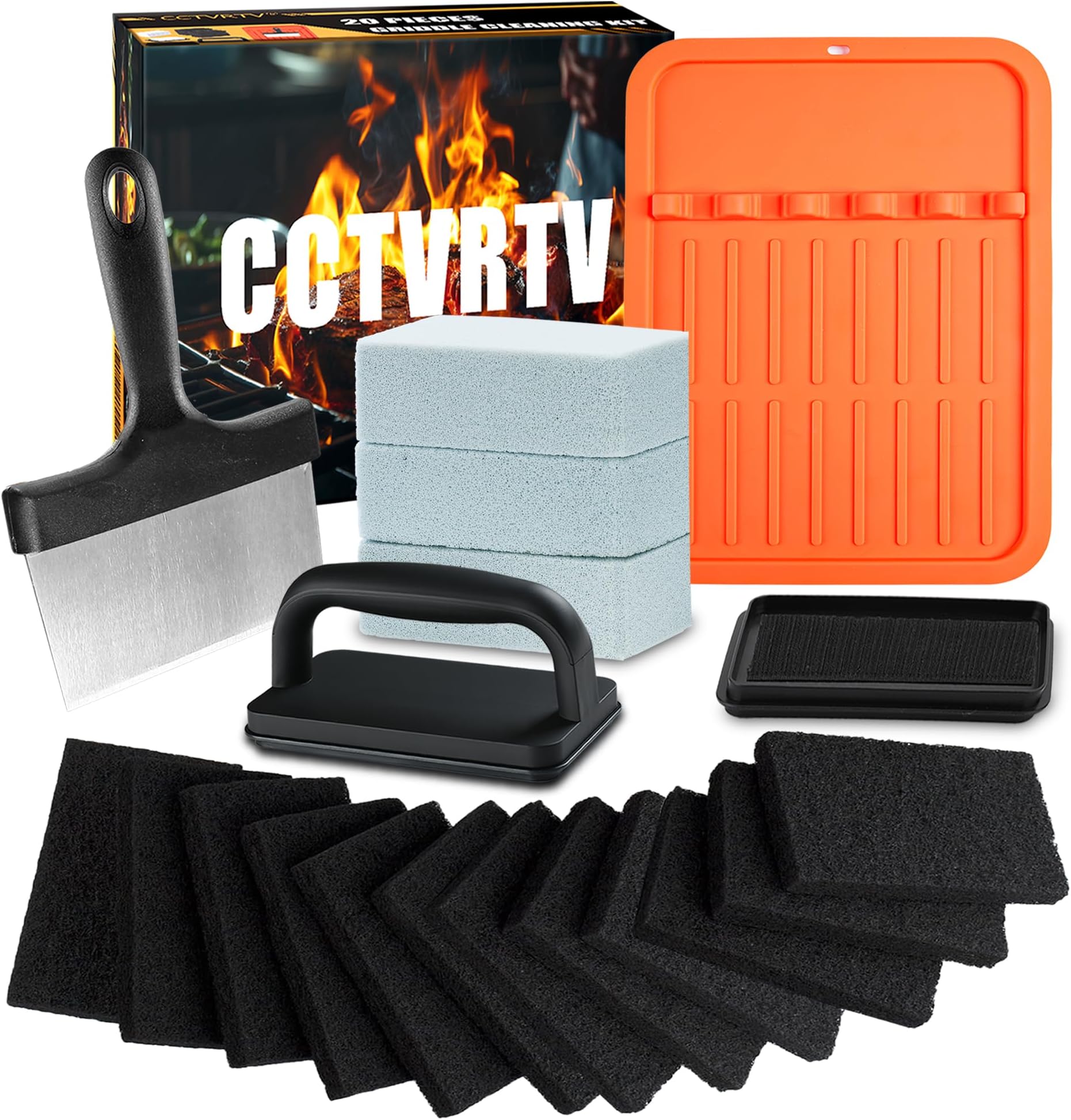 Amazon.com : RTT Griddle Cleaning Kit for Blackstone 26 Pieces - Heavy ...