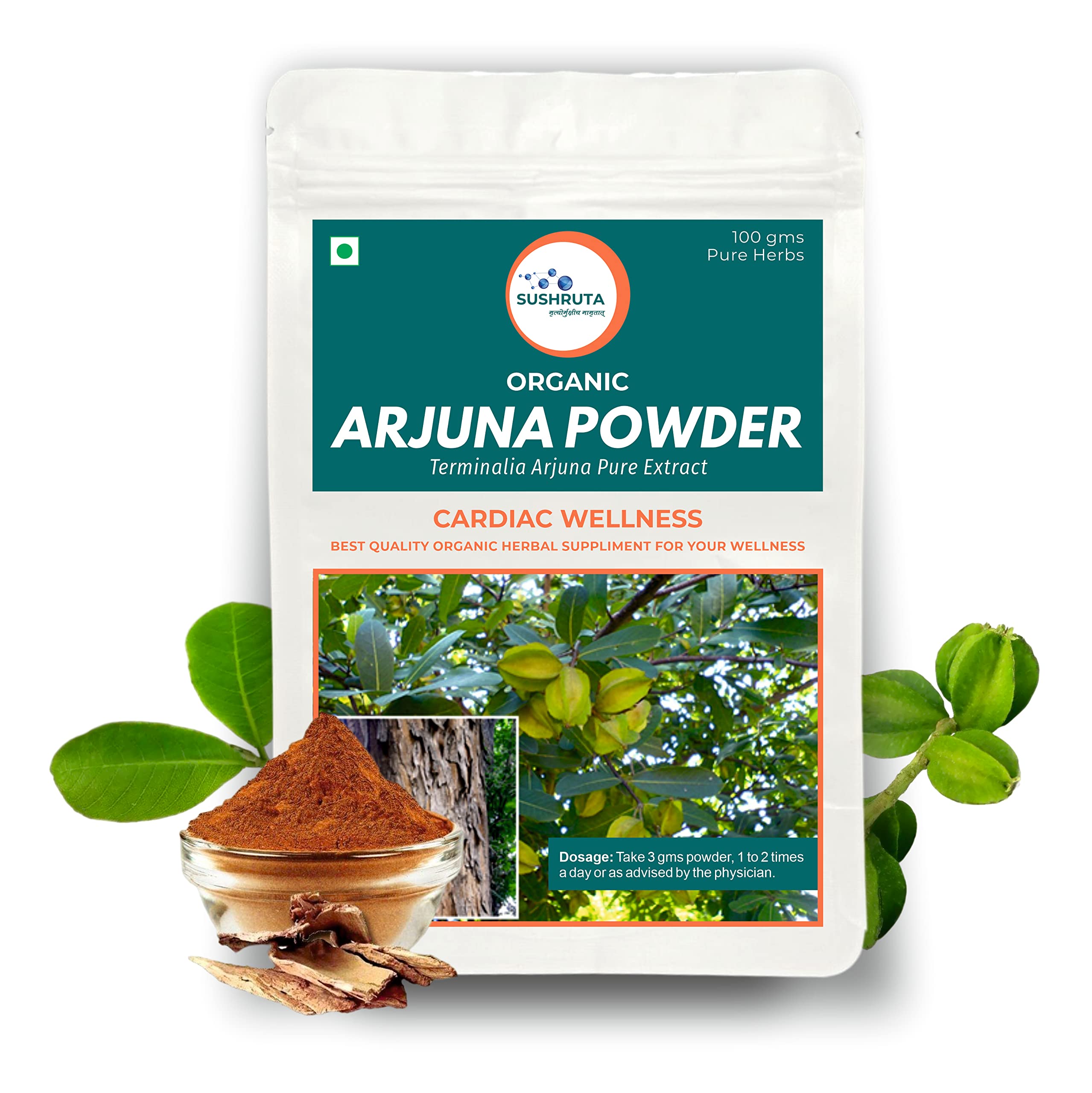 Buy SUSHRUTA Arjun ki Chaal - Dried- Arjuna Tree Bark Powder | Lowers ...