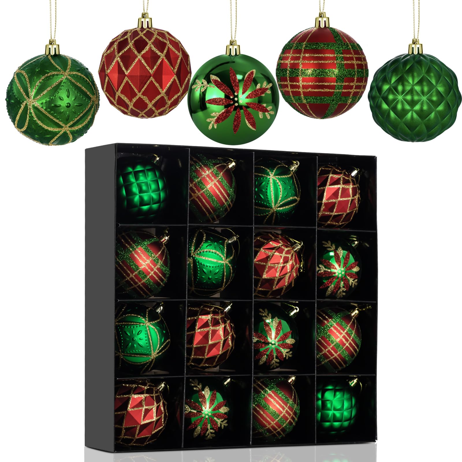 Amazon.com: LARAINE Christmas Balls Ornaments 16 Pcs Decorations for ...