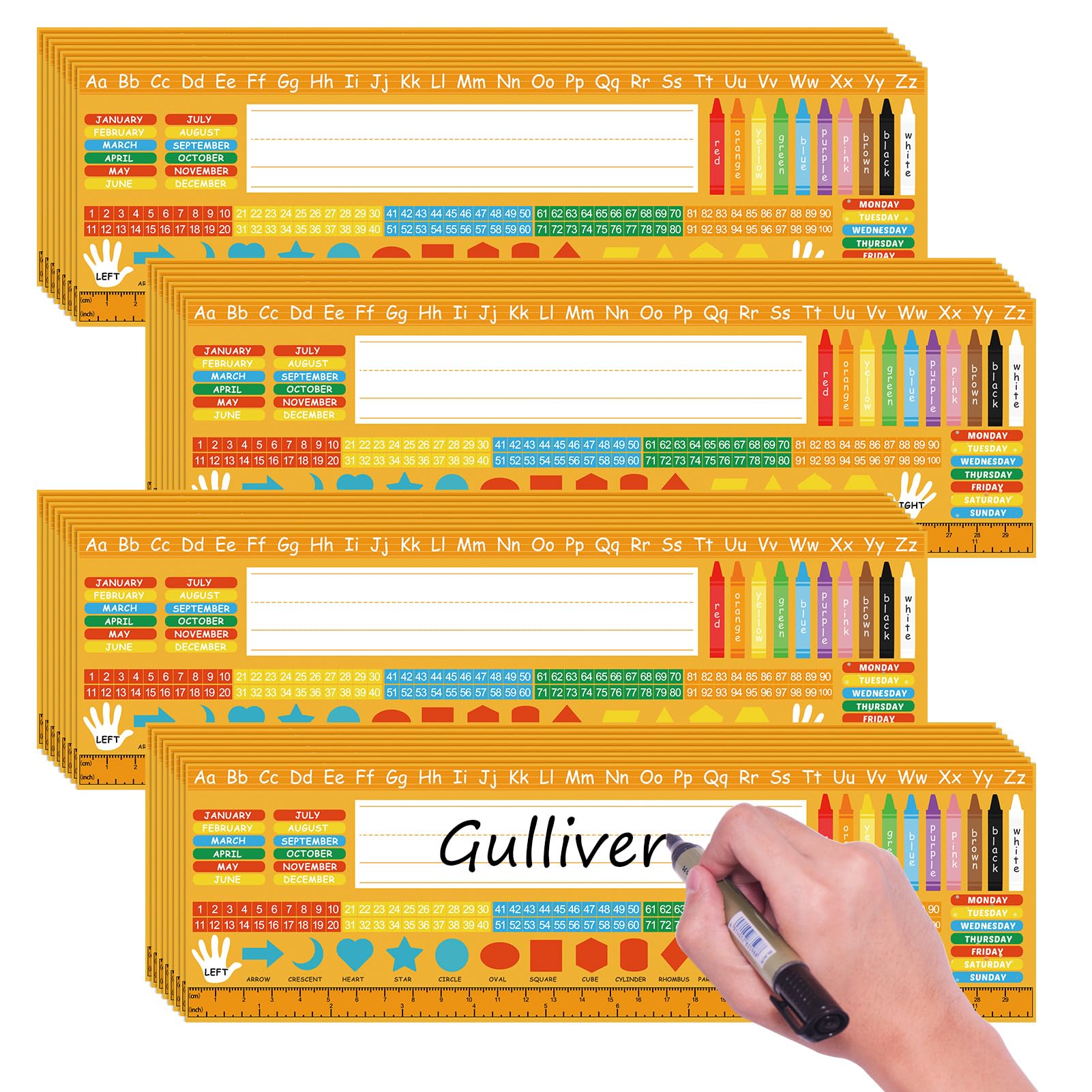 Amazon.com: 48Pcs Classroom Name Tags for Desk, 3.5"x11.8" Classroom ...