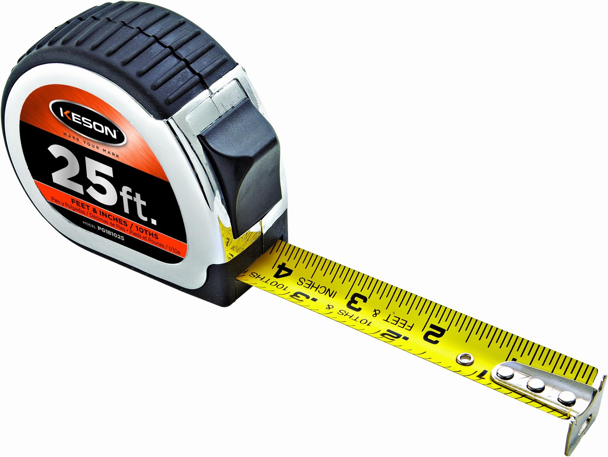 Komelon 61416 16-Foot x 1.06-Inch Chrome PowerBlade Tape Measure ...