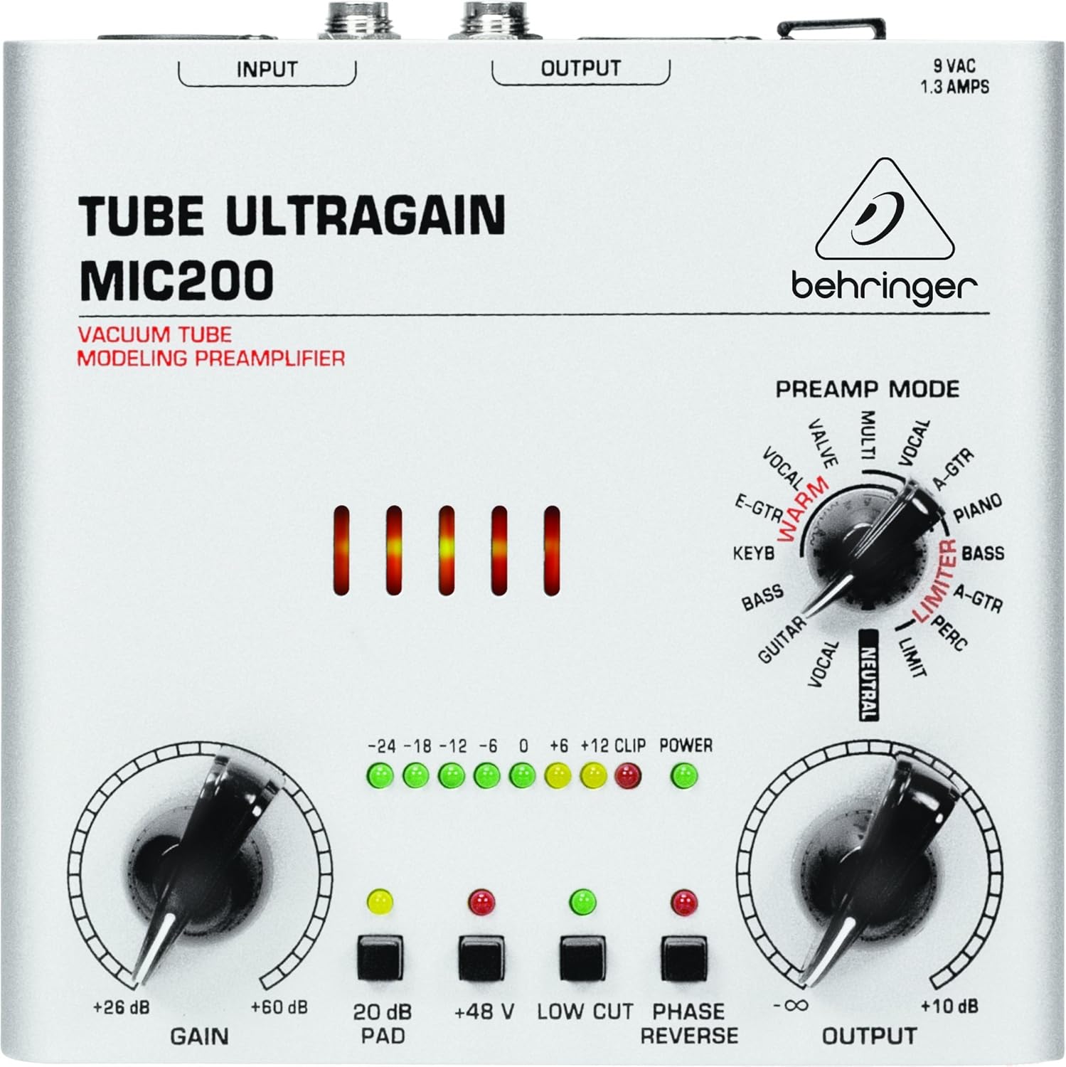 Amazon.com: Behringer TUBE ULTRAGAIN MIC200 Audiophile Vacuum Tube ...