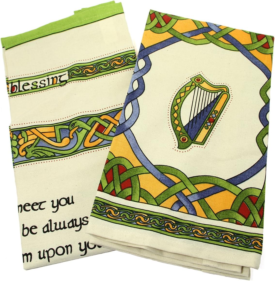 Amazon.com: Royal Tara Irish Tea Towel with Celtic Knots Design -100% ...