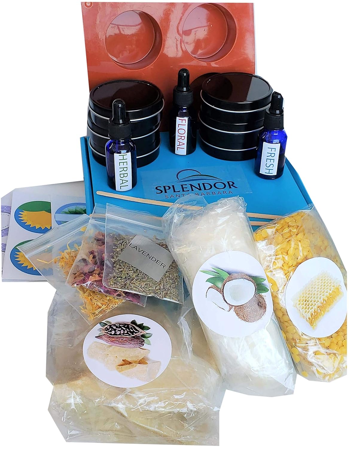 Amazon.com : Splendor Solid Lotion Bar Kit - DIY Cosmetics Making ...