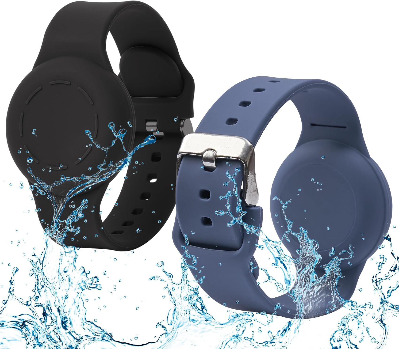 Amazon.com: Waterproof Airtag Bracelet for Kids(2 Pack),Soft Silicone ...