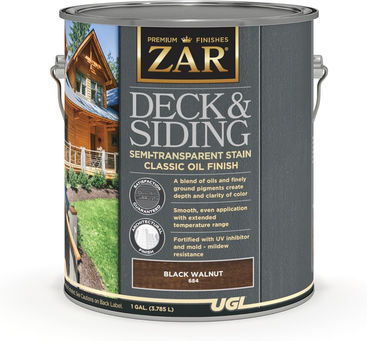 Amazon.com: ZAR Deck & Siding Semi-Transparent Stain, Black Walnut, 1 ...