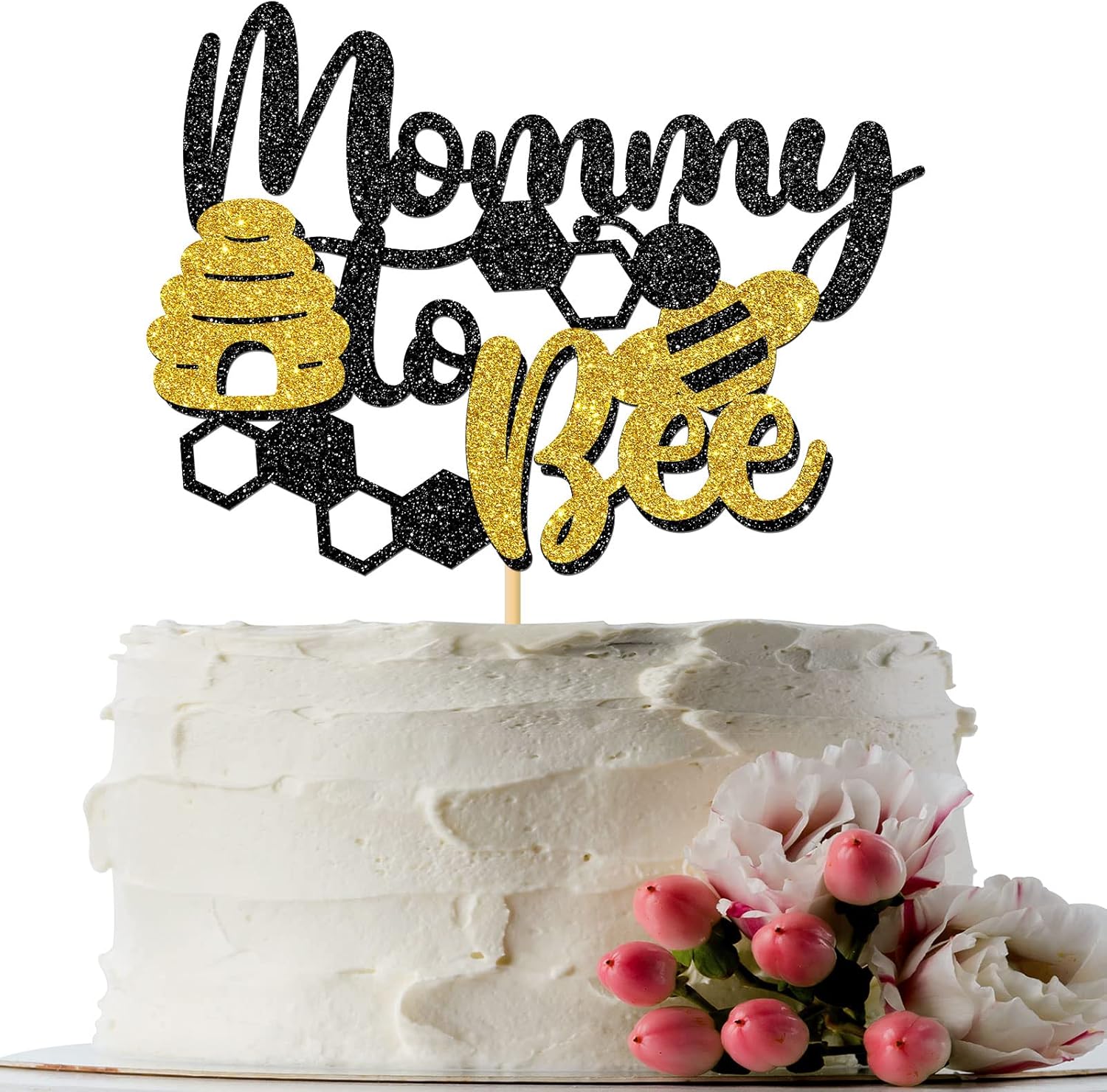 Amazon.com: INNORU Mommy to Bee Cake Topper, Baby Shower, New Mom ...