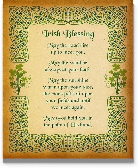 Amazon.com: May the Road Rise Up To Meet You Irish Blessing Wall Decor ...