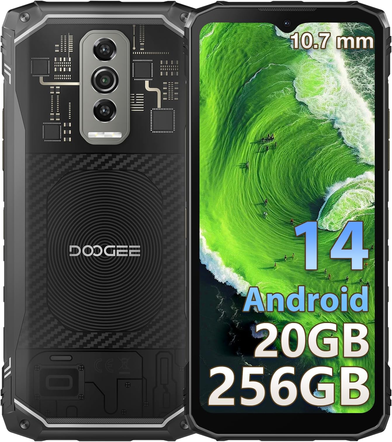 DOOGEE Blade10 Ultra Rugged Smartphone Android 14, 20GB+256GB/2TB TF ...