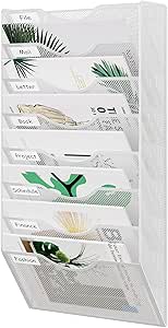 EasyPAG 8 Pocket Mesh Hanging Wall File Organizer, Easily File ...