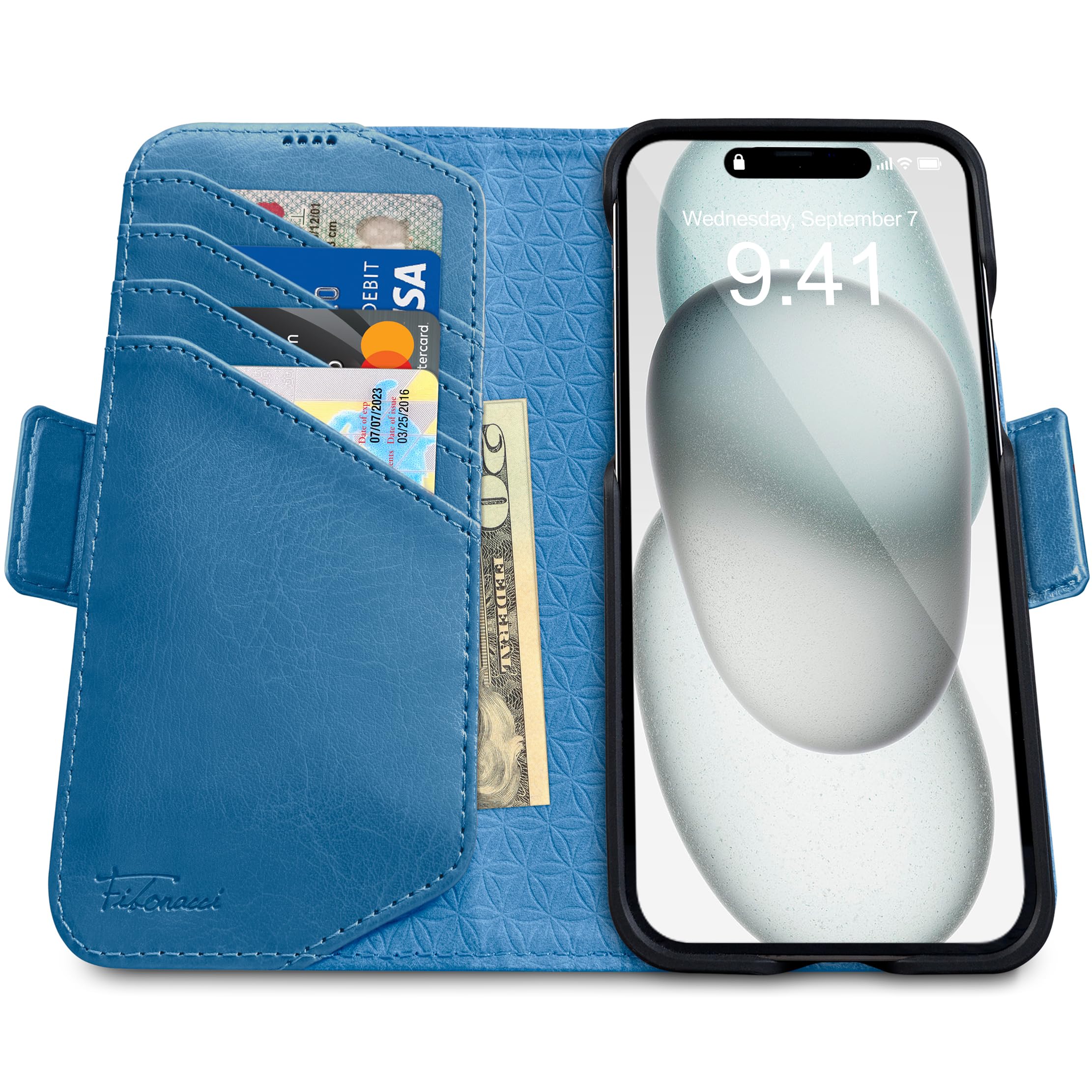 Dreem フィボナッチ（Fibonacci）2イン1 財布型ケース Apple iPhone 15 Plus用 - 高級ヴィーガンレザー製 マグネット着脱式 耐衝撃 携帯 Amazon.co.jp: Dreem フィボナッチ（Fibonacci）2イン1 財布型ケース