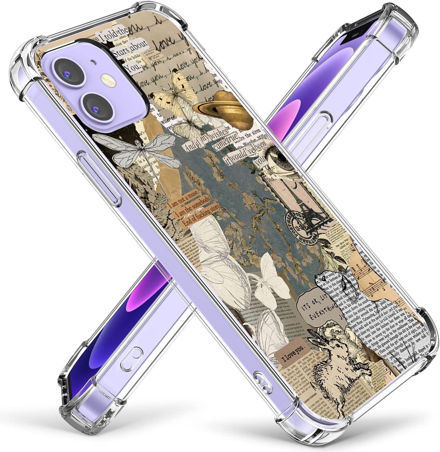 Amazon.com: TONCSOZA Aesthetic Phone Case for iPhone 12,Vintage Cute ...