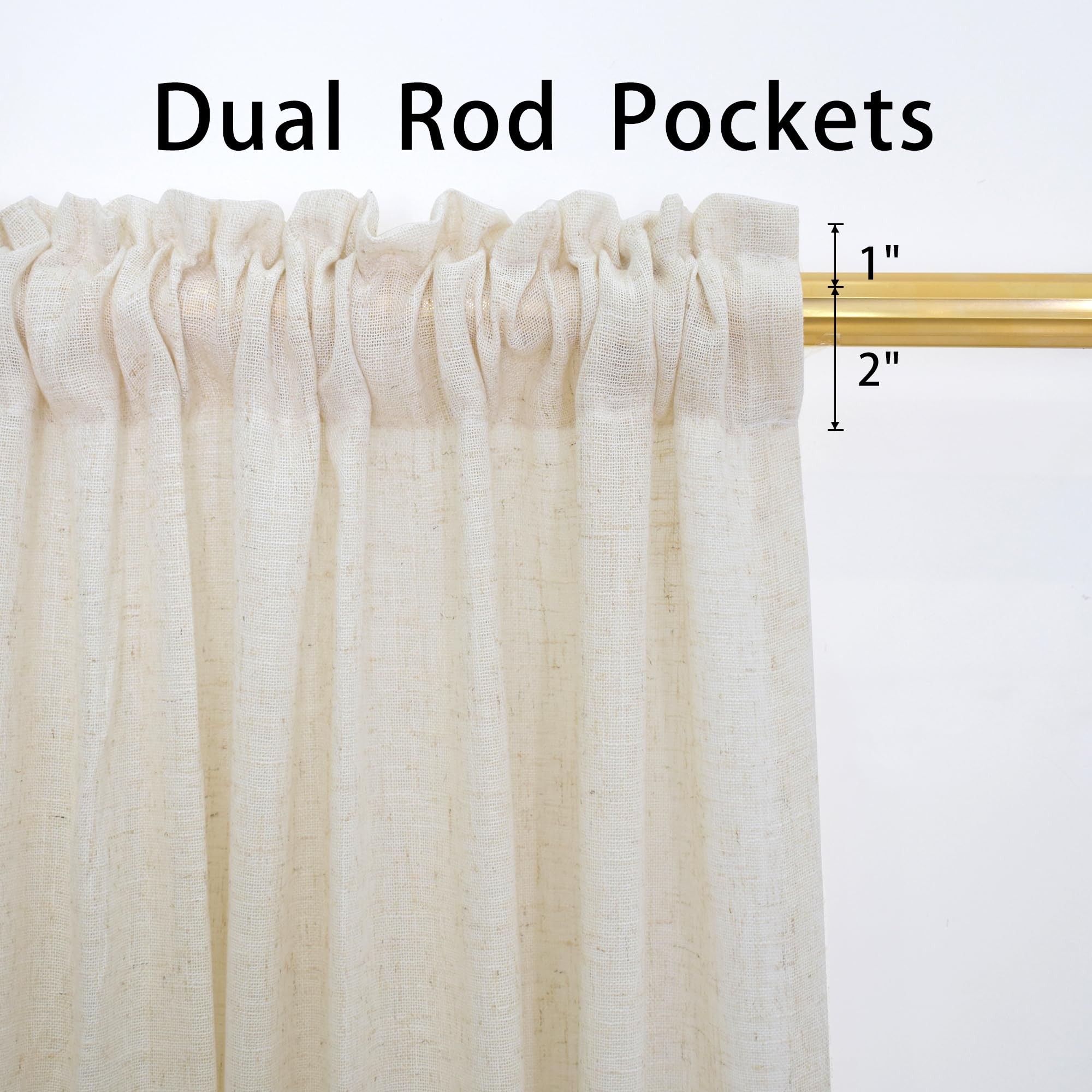Snapklik.com : Beige Valance For Windows 16 Inch Farmhouse Natural ...