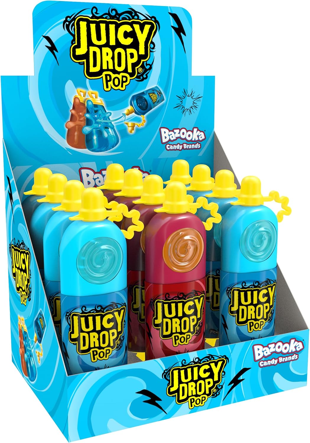 Bazooka Juicy Drop Pop Raspberry & Cola, 26g - Pack of 12 : Buy Online ...