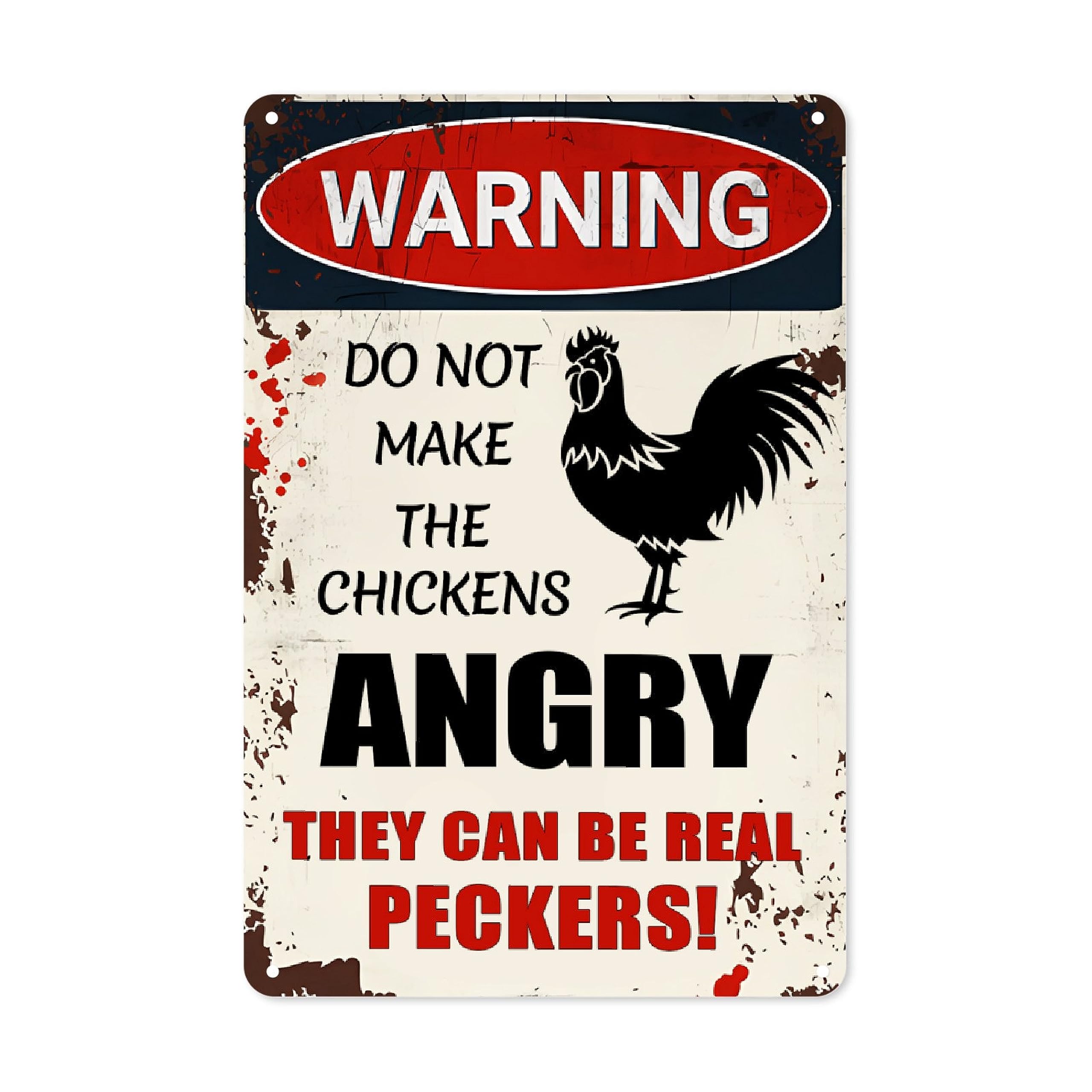 TORTILLAS BLANKET Warning Chicken Aluminum Metal Poster Sign ...