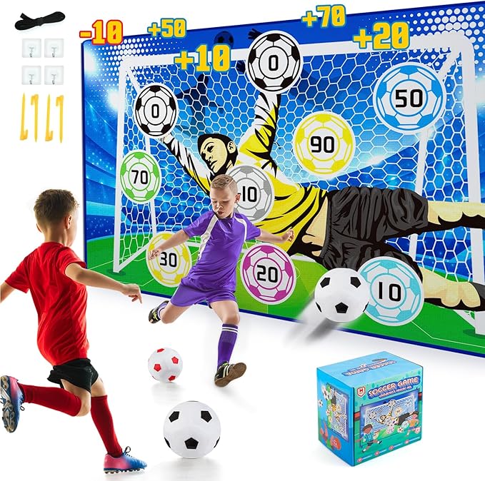 Helsort Soccer Ball Games Set for Kids, Indoor Outdoor Soccer Goal ...