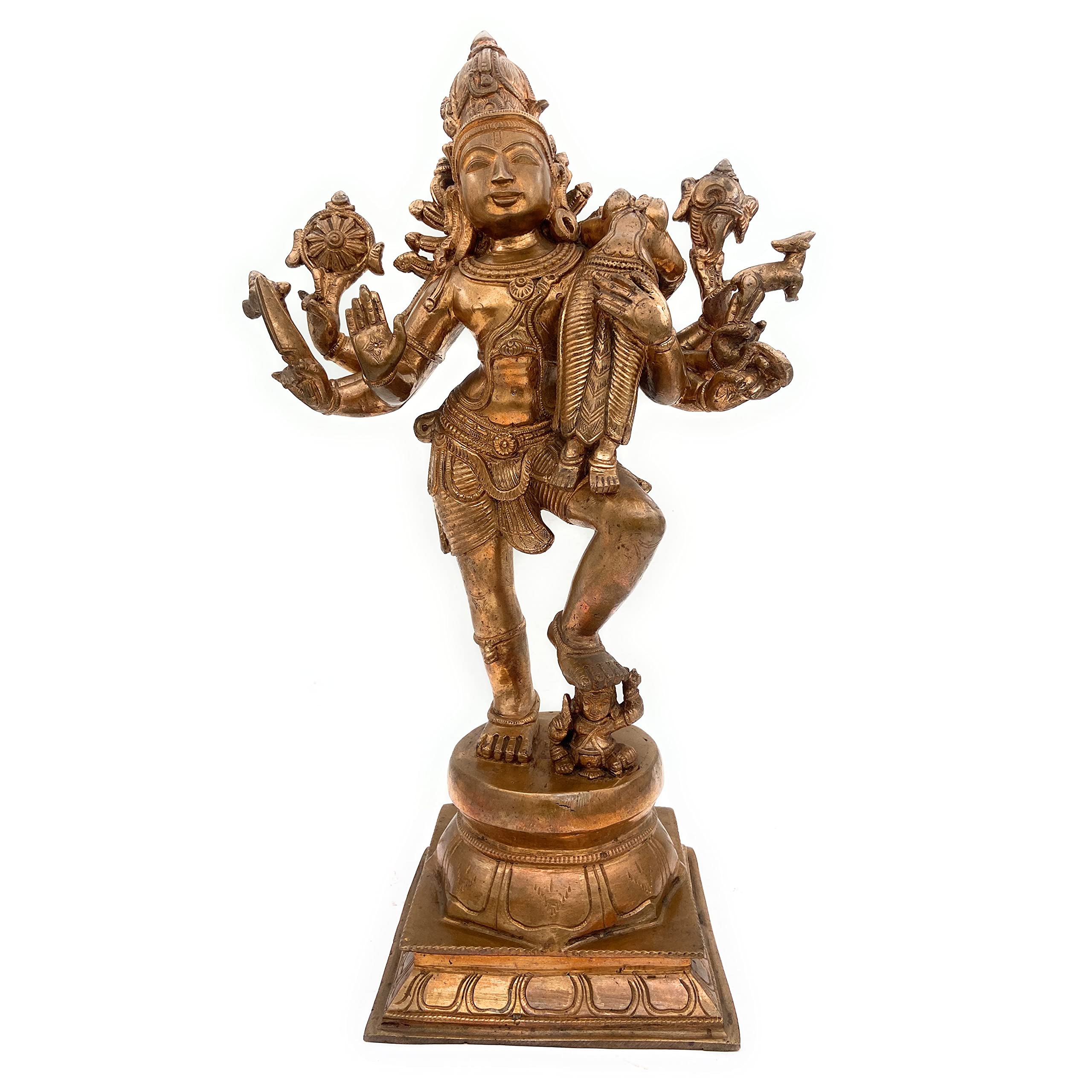 South Indian Arts Bronze Panchaloha Shiva Carrying Goddess Sati Statues ...