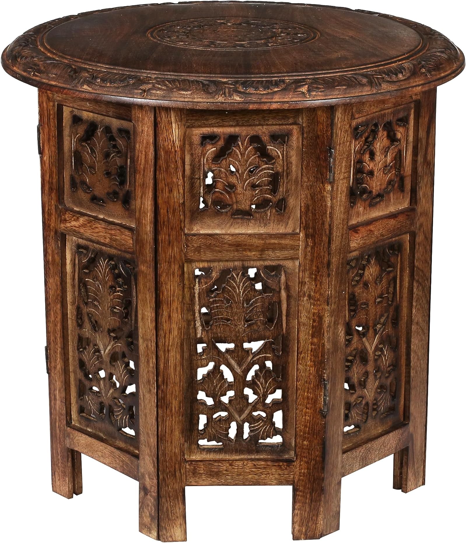 Amazon.com: WorldBazzar Hand Carved Mahogany Elephant End Table Plant ...