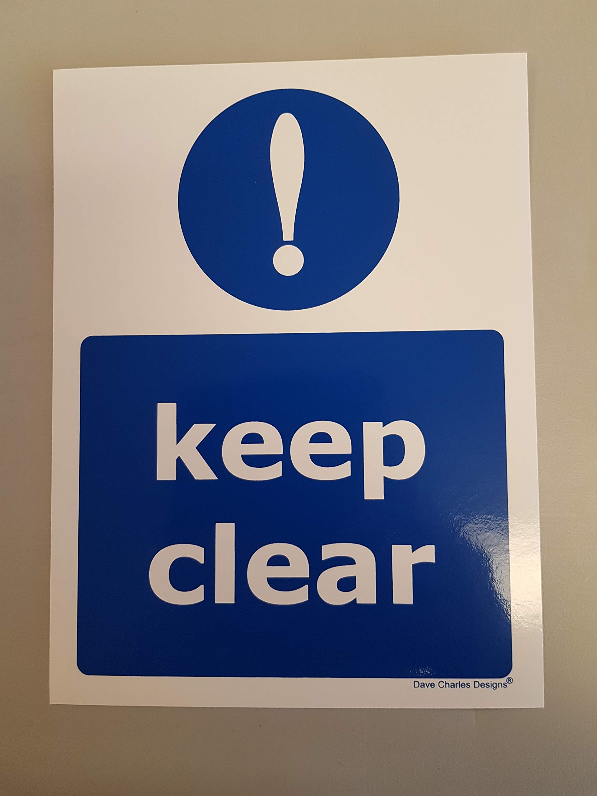 Keep Clear Sign - Self Adhesive Vinyl Sticker 150mm x 200mm The ...