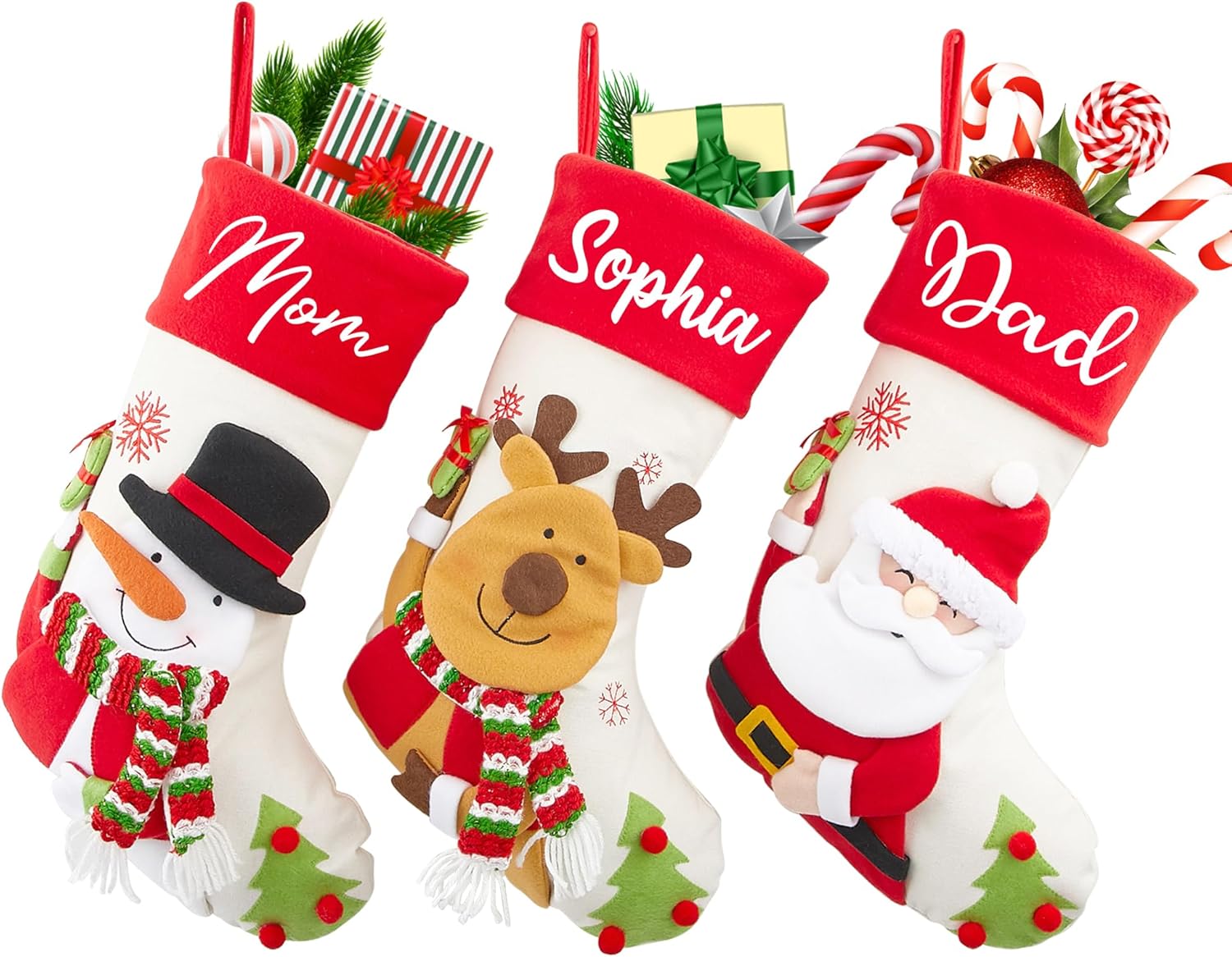 Amazon.com: Cara Nonna Personalized Christmas Stockings 18" Large ...